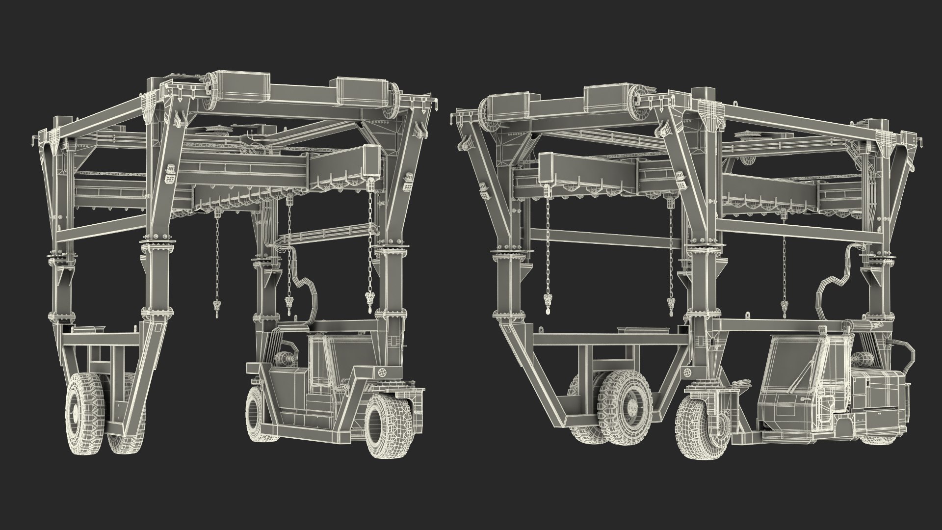 Heavy duty straddle carrier 3D model - TurboSquid 1452146