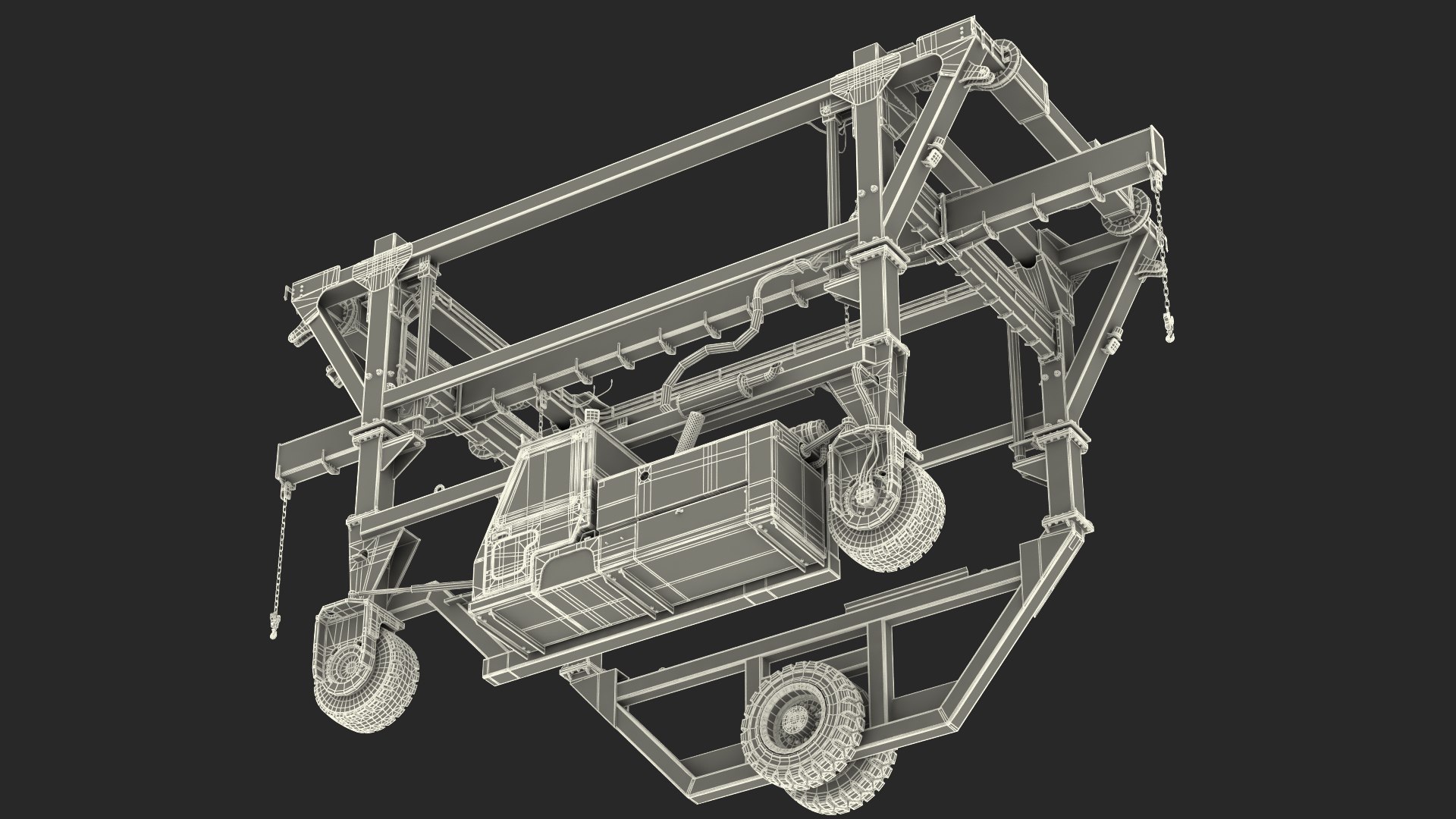Heavy duty straddle carrier 3D model - TurboSquid 1452146