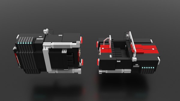 modelo 3d Voxel 3D Model 0019 Cute Flying Car - TurboSquid 1991037