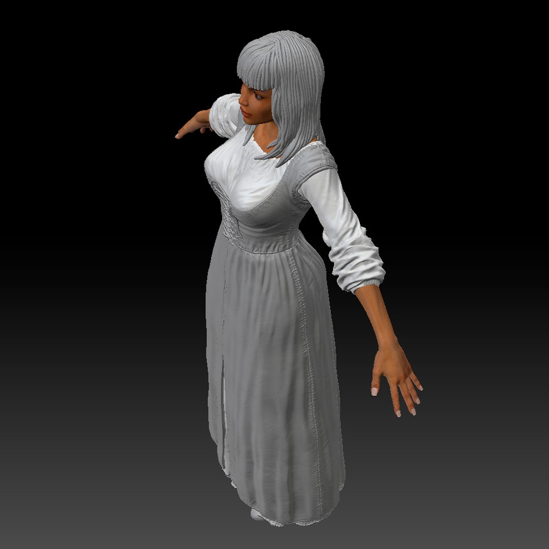 3d Zbrush Women Medieval Peasant Model