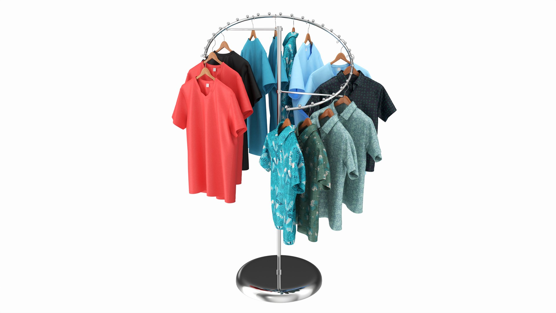3D Store Metal Spiral Clothing Rack - TurboSquid 2226114