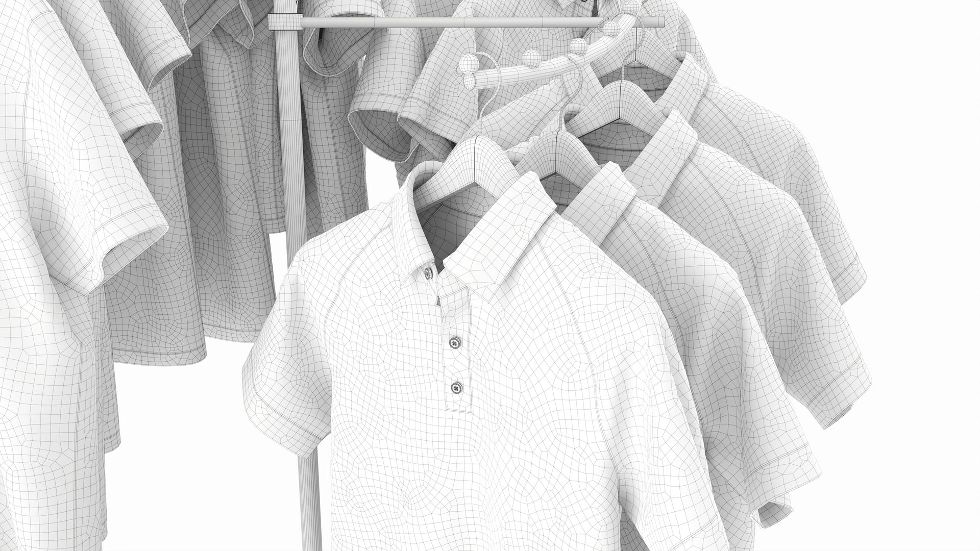 3D Store Metal Spiral Clothing Rack - TurboSquid 2226114