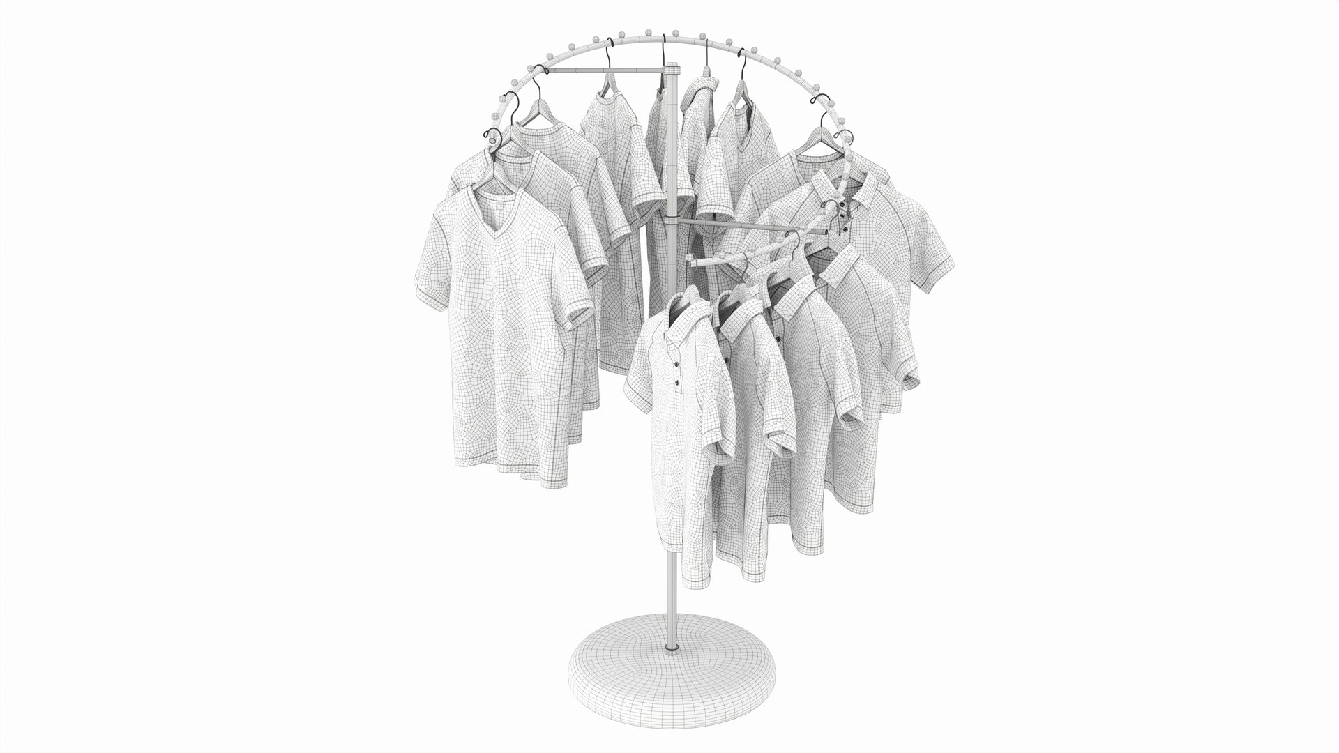 3D Store Metal Spiral Clothing Rack - TurboSquid 2226114