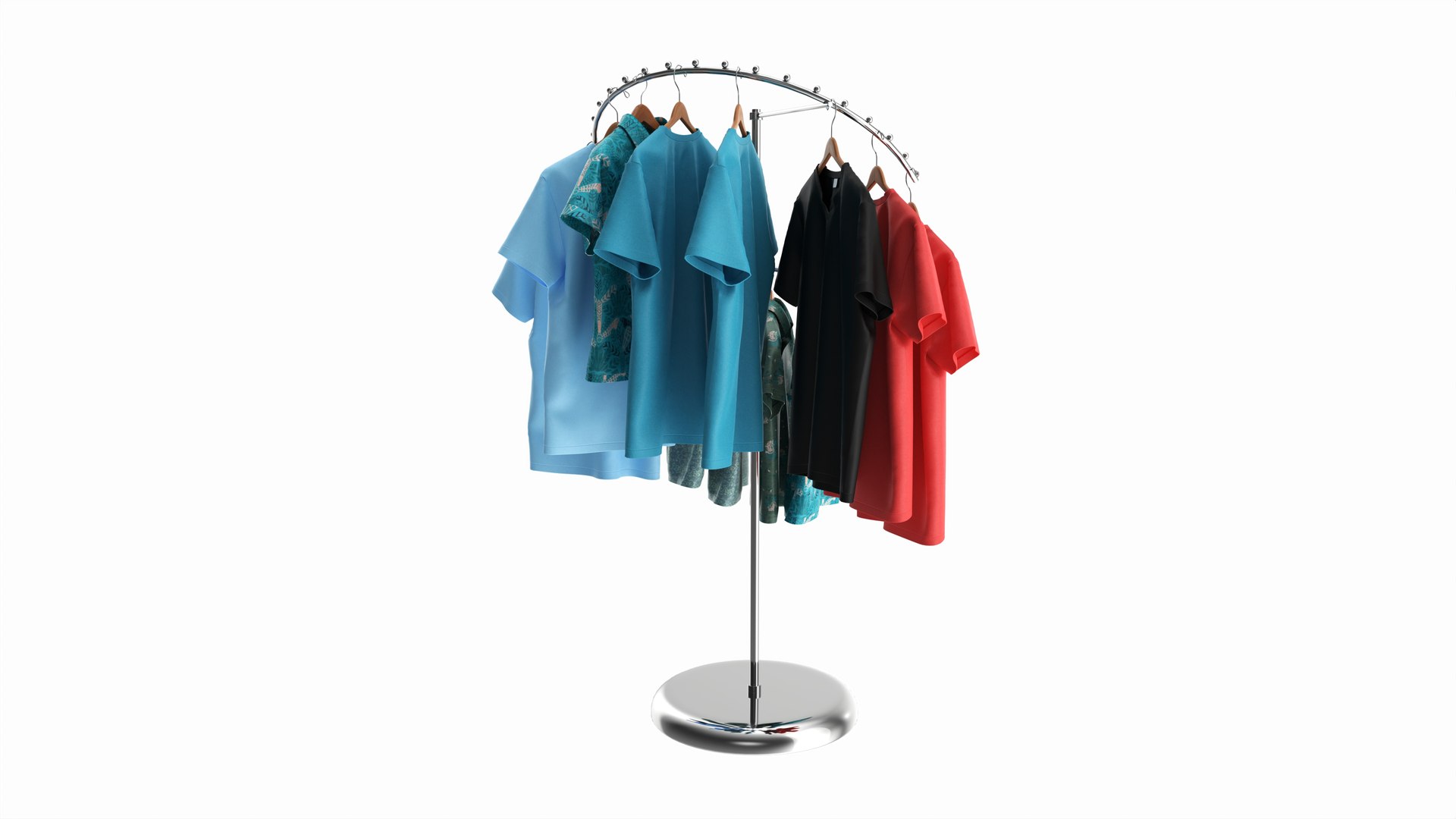3D Store Metal Spiral Clothing Rack - TurboSquid 2226114