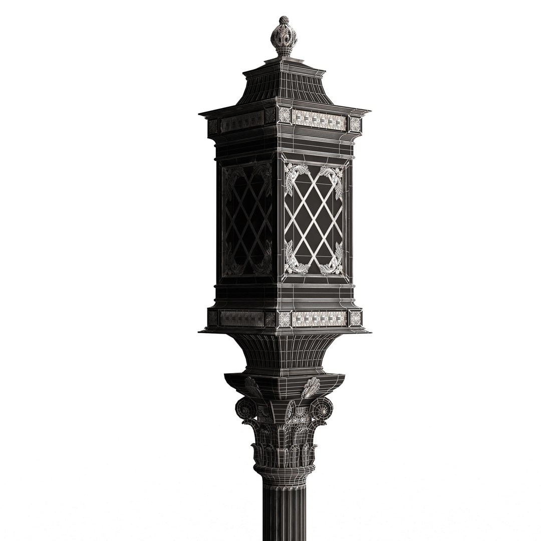 Classic Street Light 0201 3D Model - TurboSquid 2423342