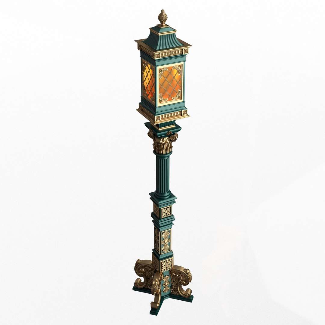 Classic Street Light 0201 3D Model - TurboSquid 2423342