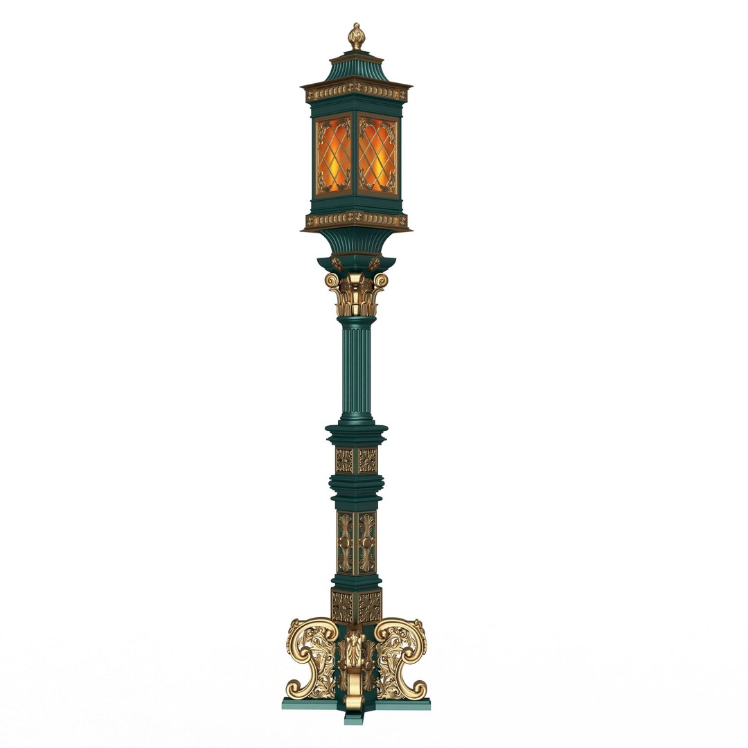 Classic Street Light 0201 3D Model - TurboSquid 2423342
