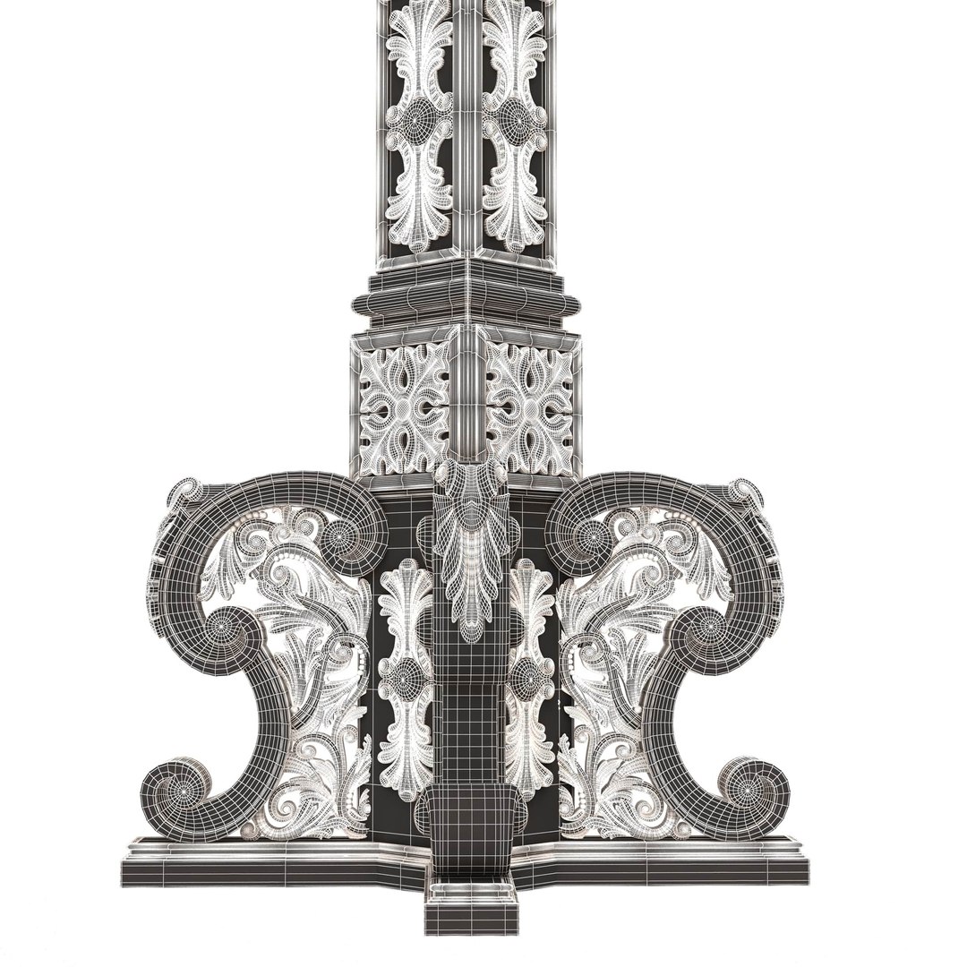 Classic Street Light 0201 3D Model - TurboSquid 2423342