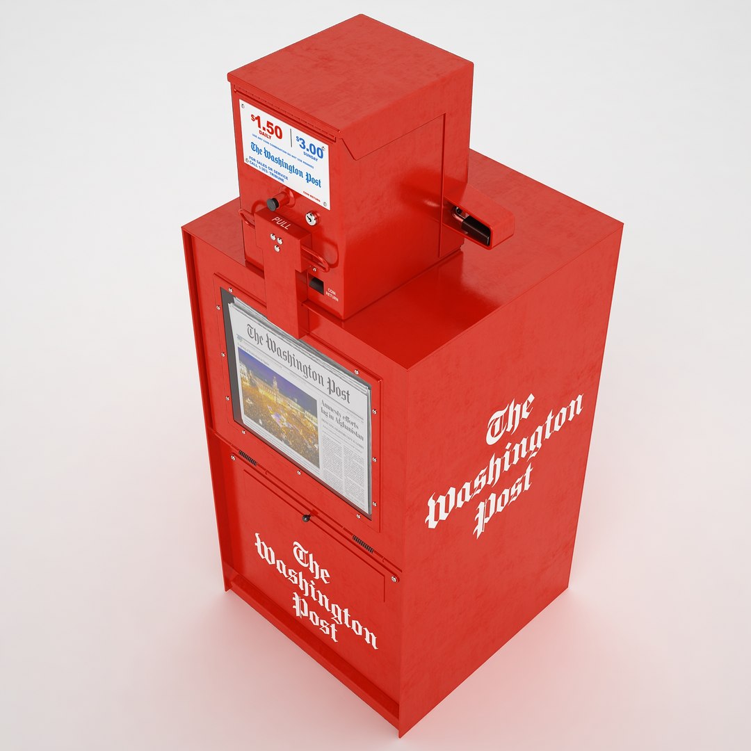 3d Newspaper Box Model