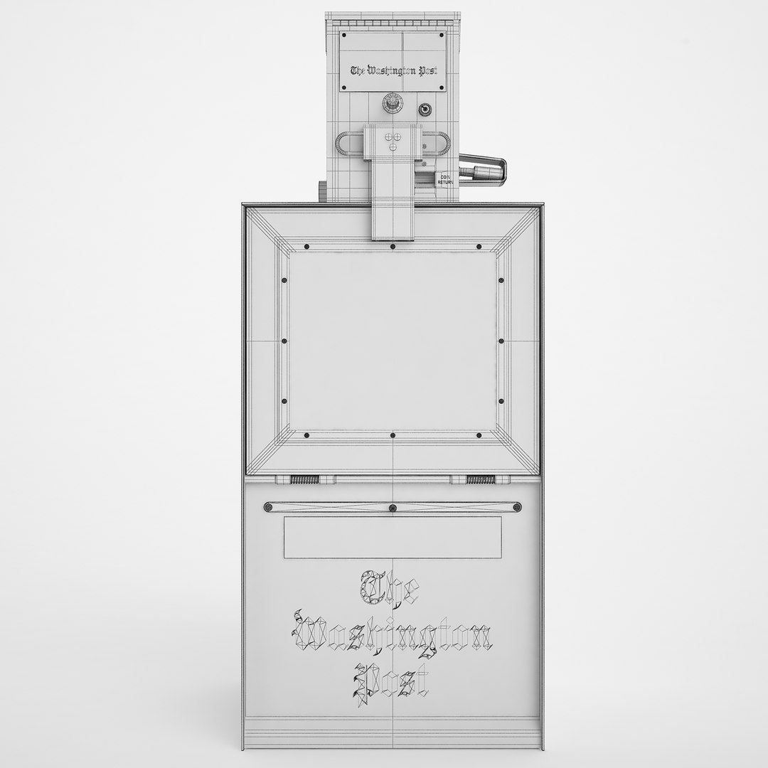 3d newspaper box model