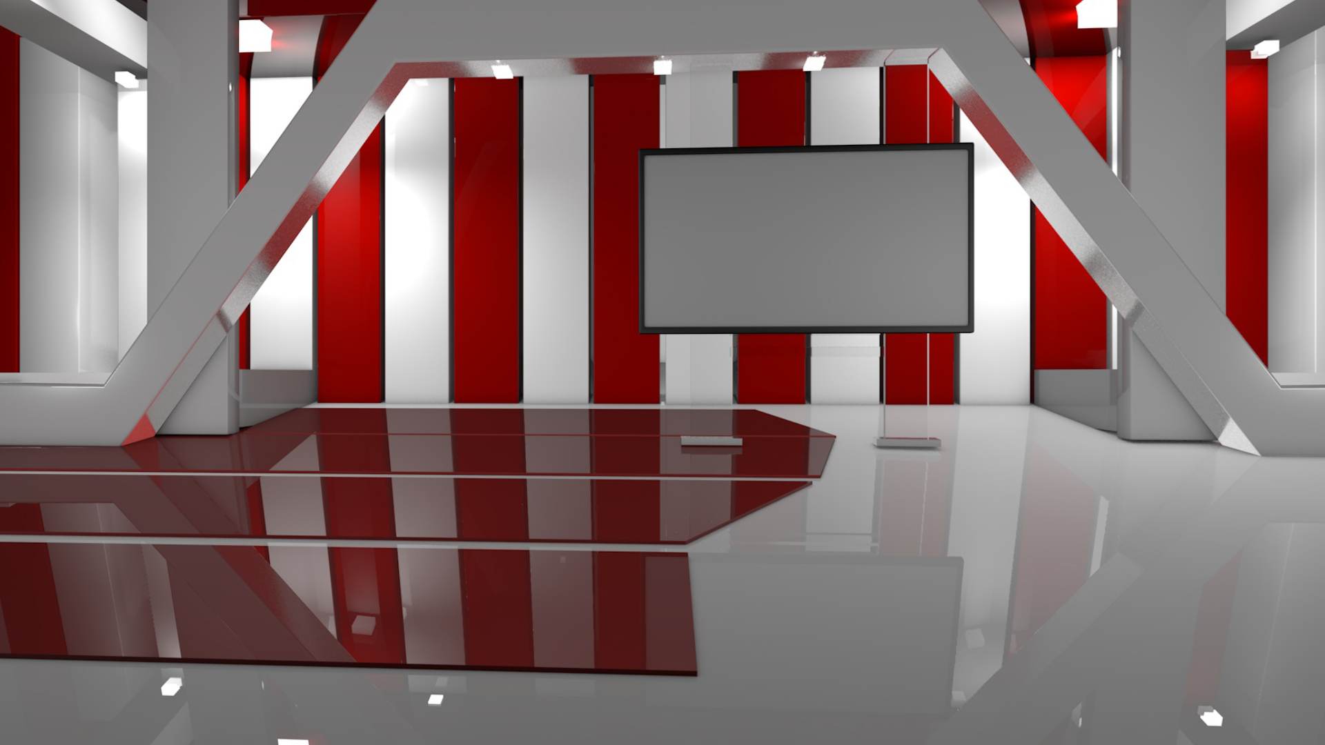 3D Virtual Set Red And White Background Model - TurboSquid 2304788