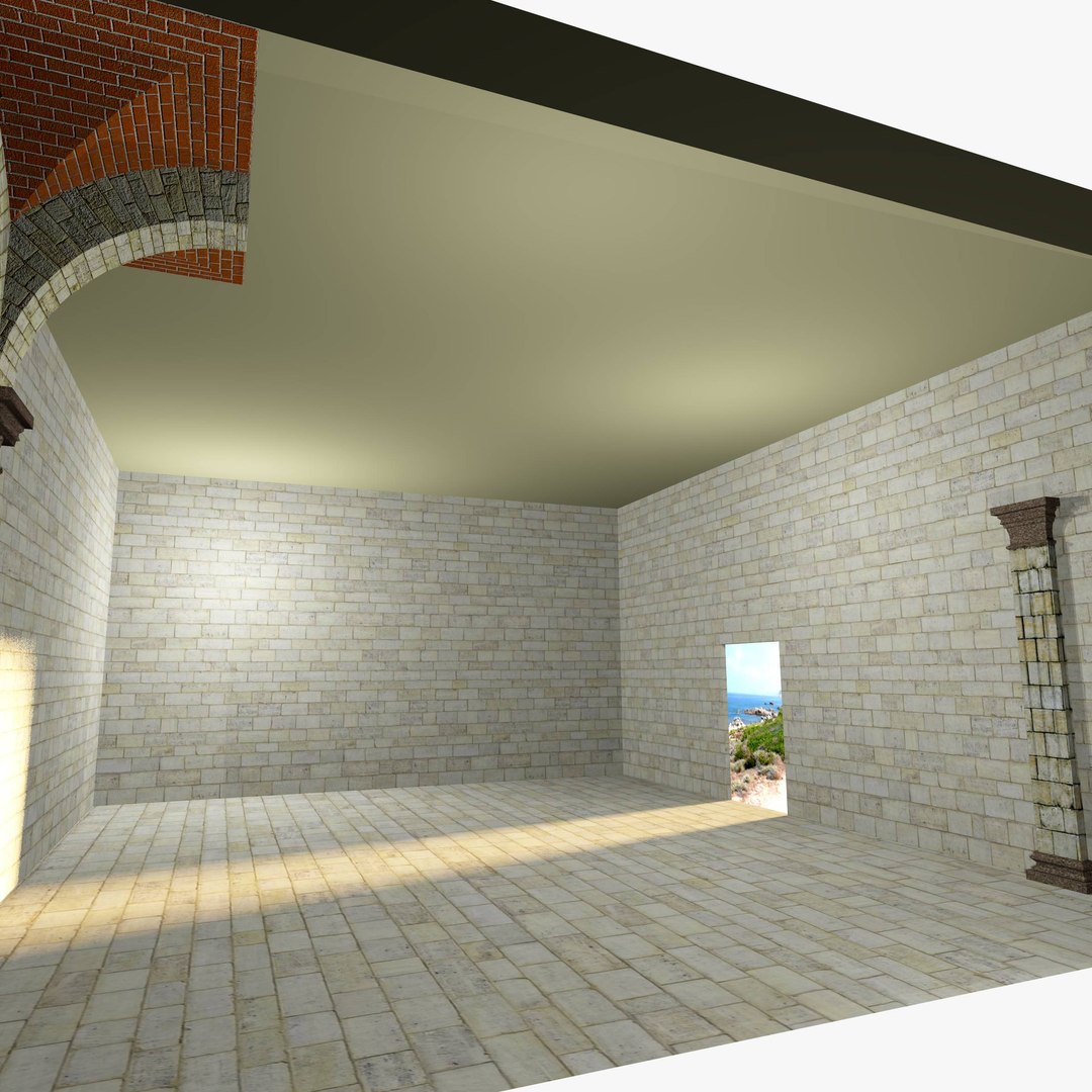 3d Romanic Vaulting Column Spacings Model