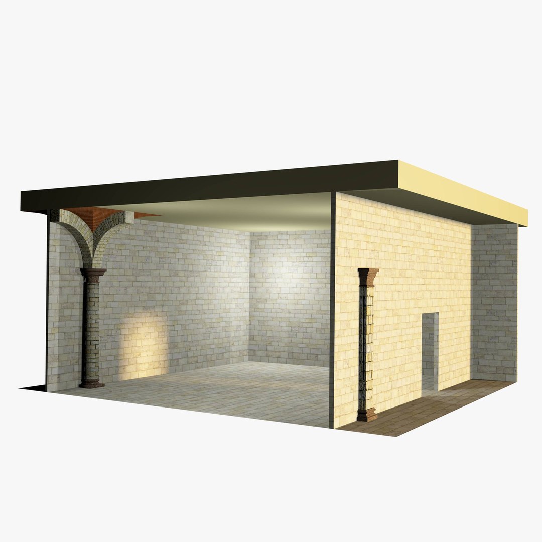 3d Romanic Vaulting Column Spacings Model