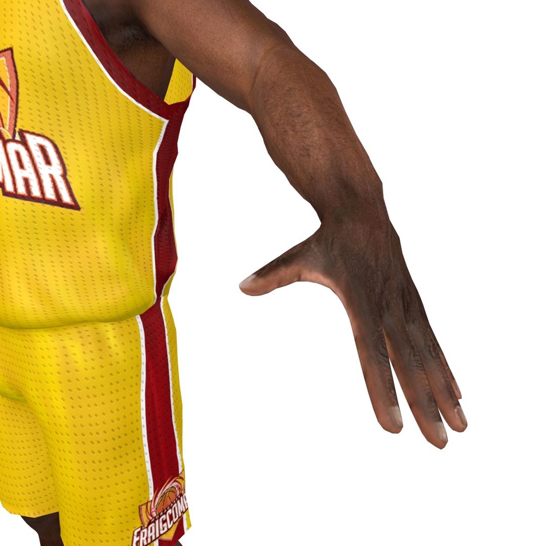3d Model Of Rigged Basketball Player Ball