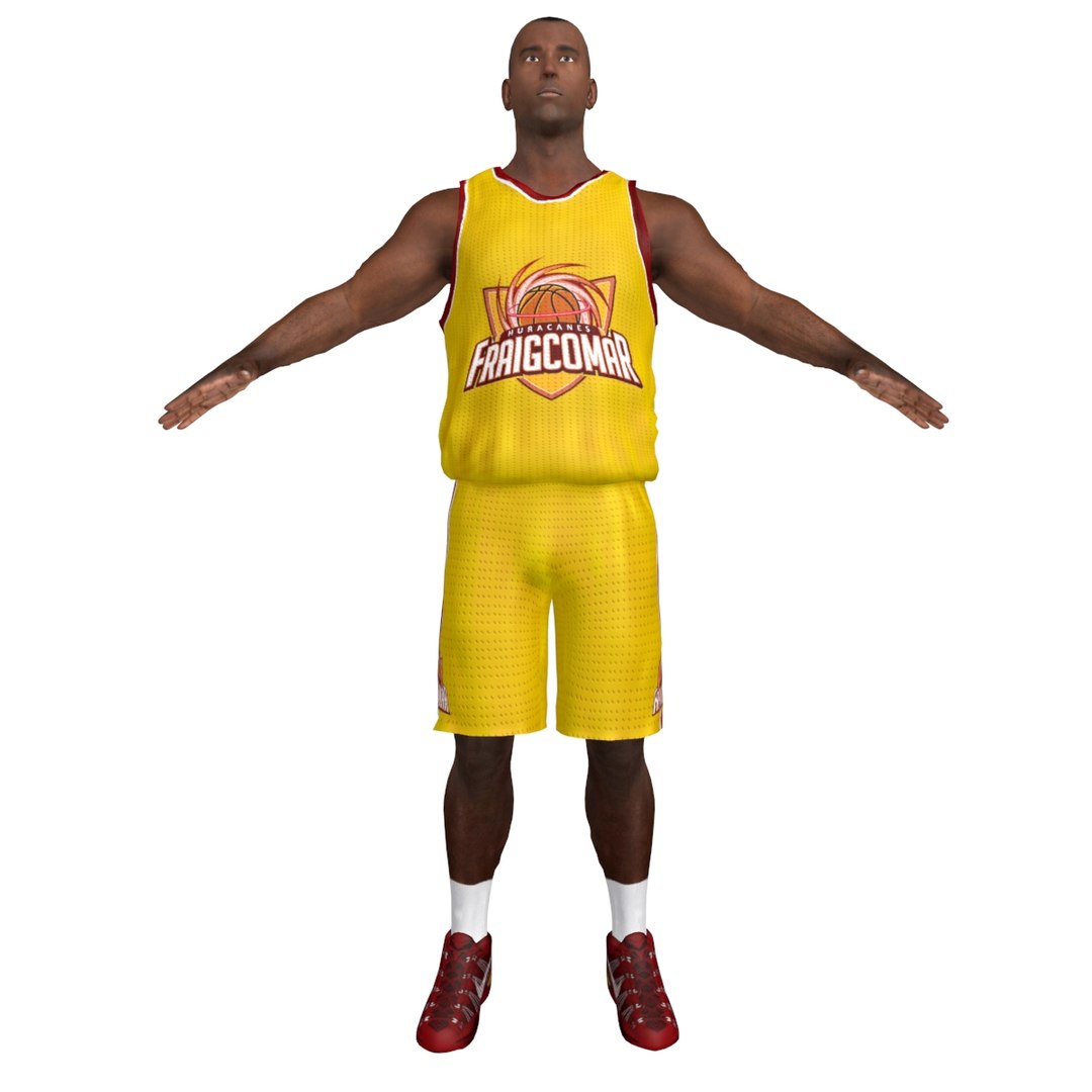 3d Model Of Rigged Basketball Player Ball