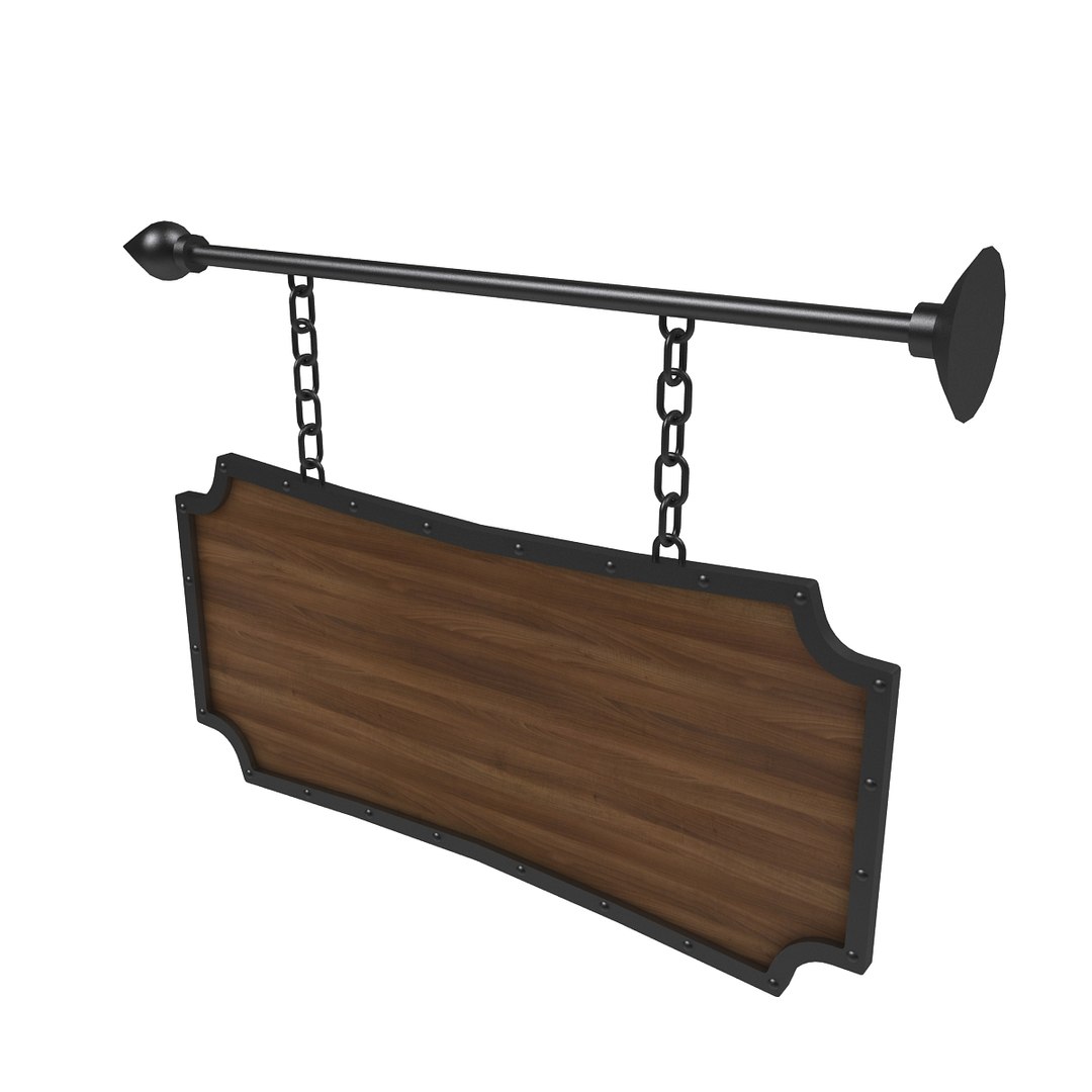 3D Sign Hanging - TurboSquid 1329886