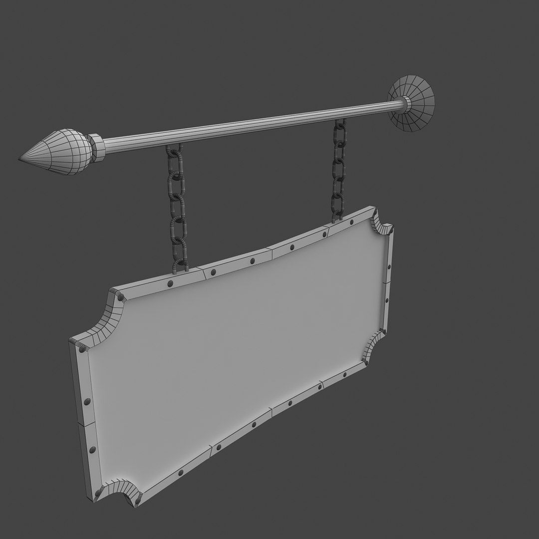 3D Sign Hanging - TurboSquid 1329886