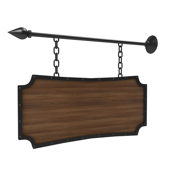 3D sign hanging - TurboSquid 1329886