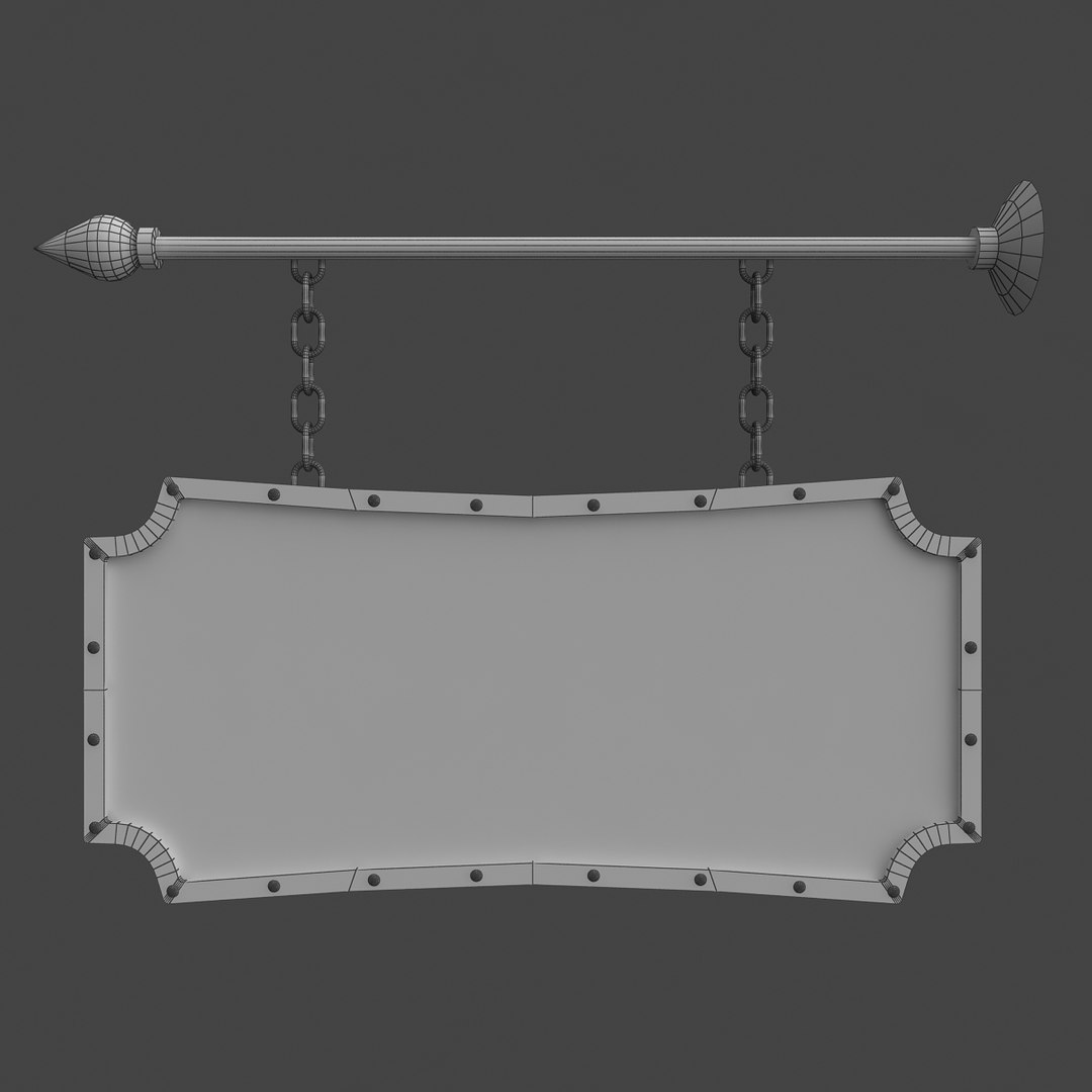 3D Sign Hanging - TurboSquid 1329886