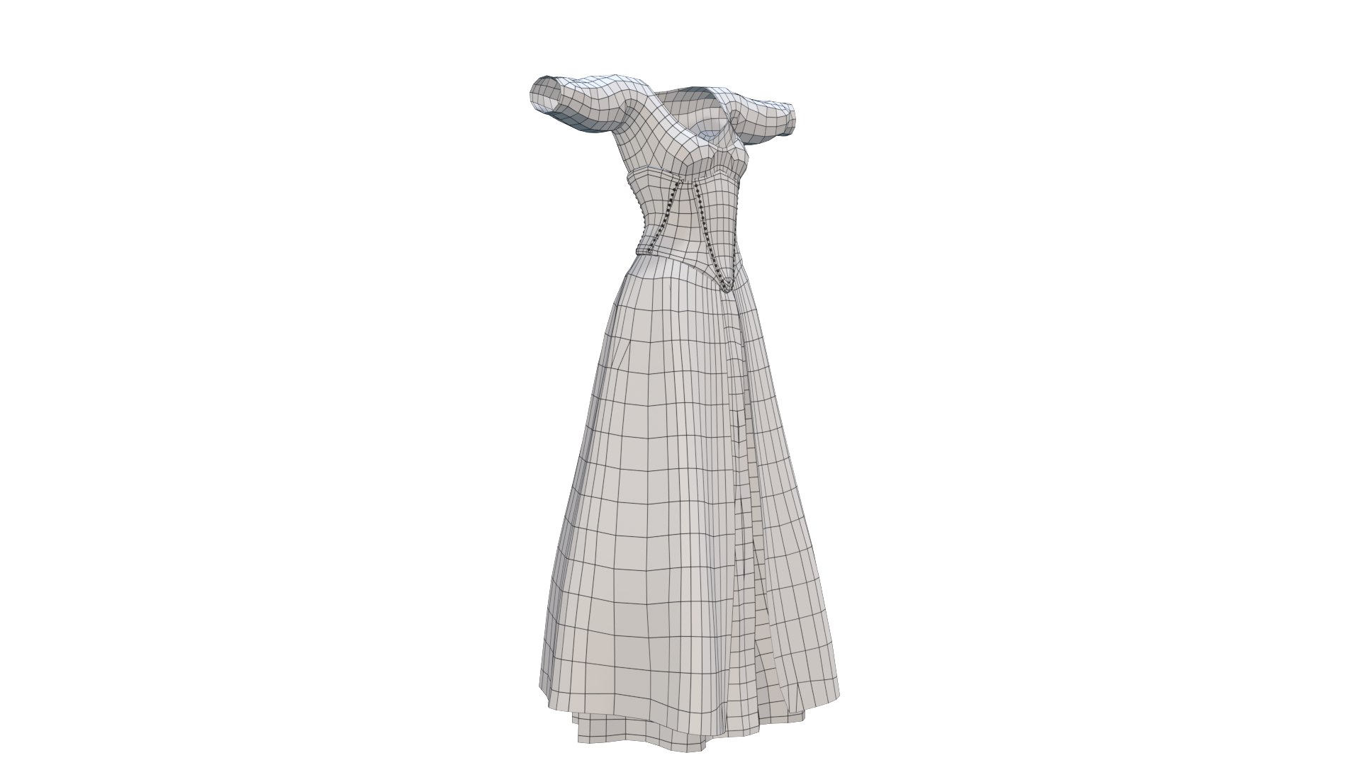 Medieval Retro Dress 3D Model 3D Model - TurboSquid 2303753