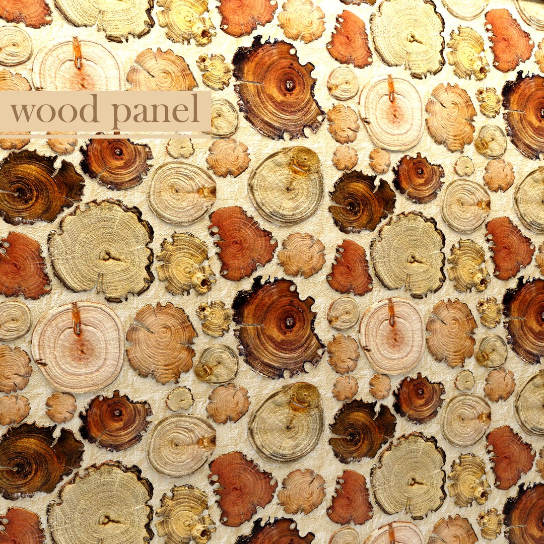 3d wood panel model