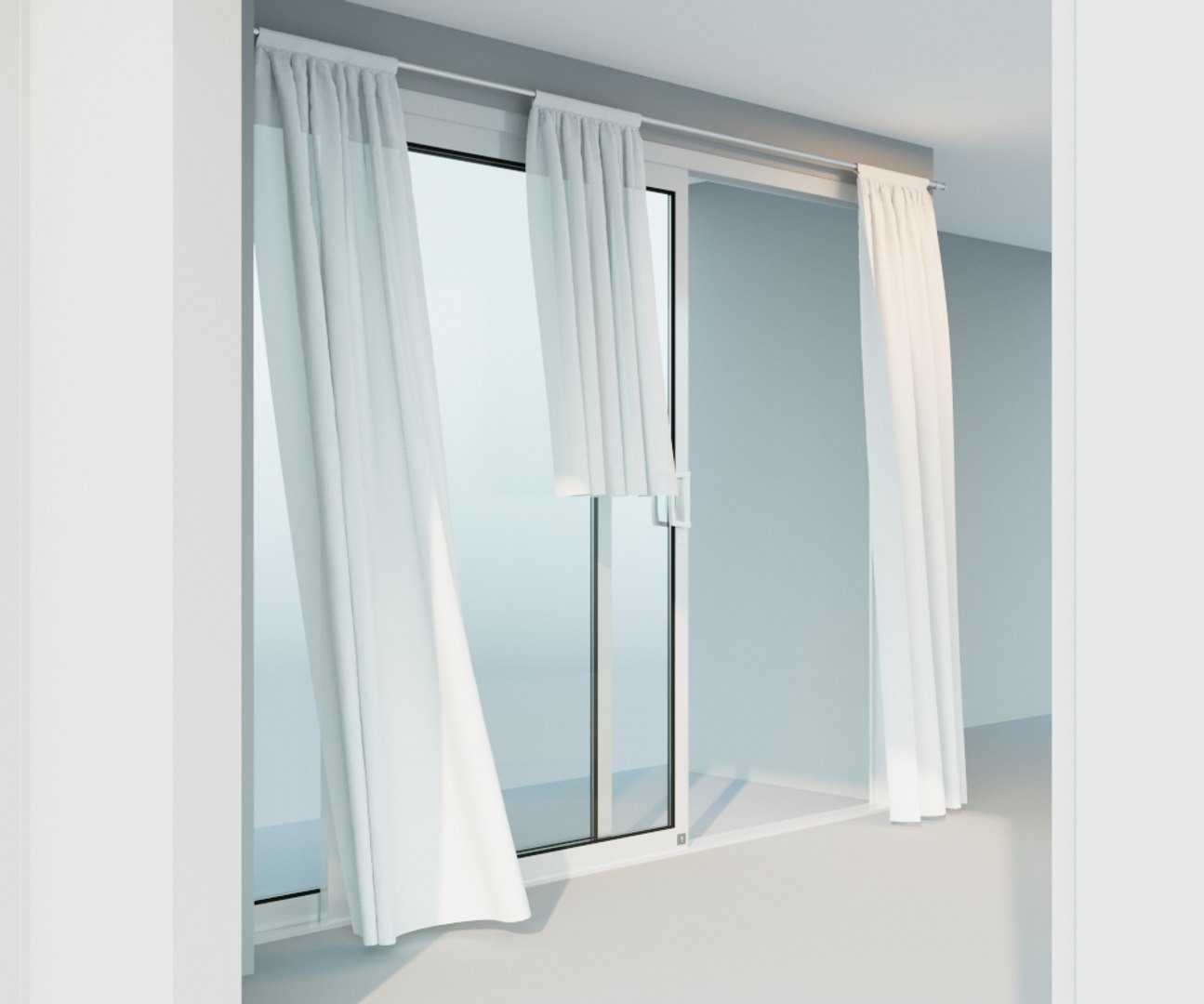 3d 3 Curtain Animation Sliding