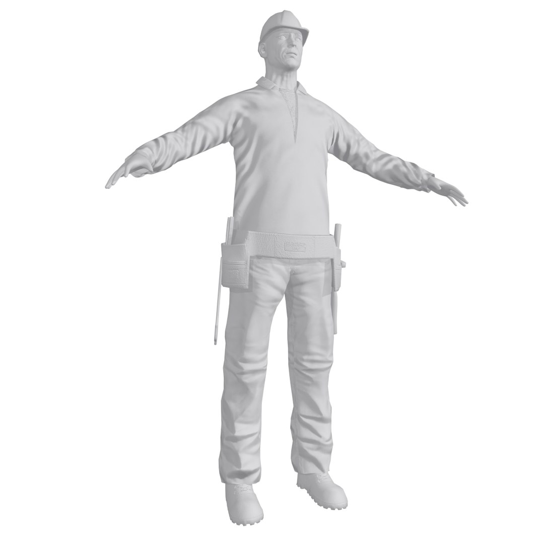 3d model worker man