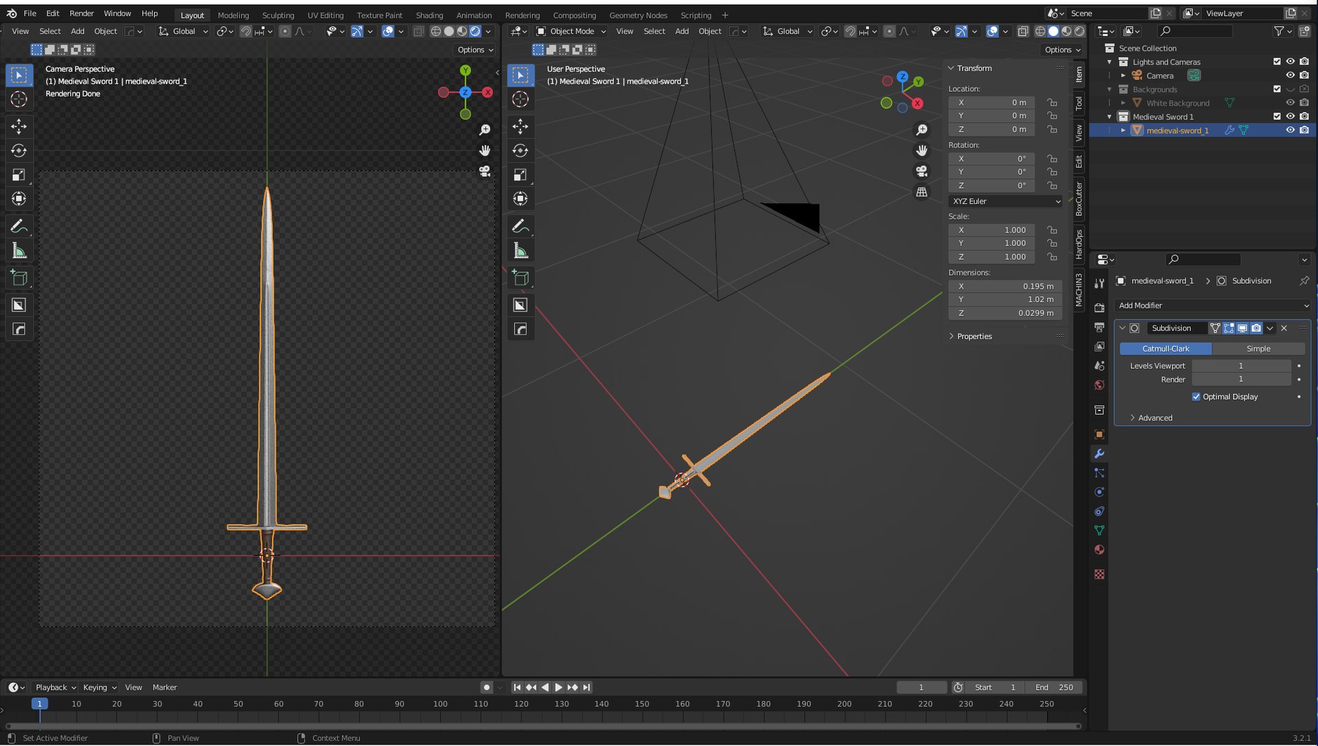 PBR Medieval Sword 1 3D Model - TurboSquid 1998181