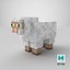 3d Minecraft Sheep Model