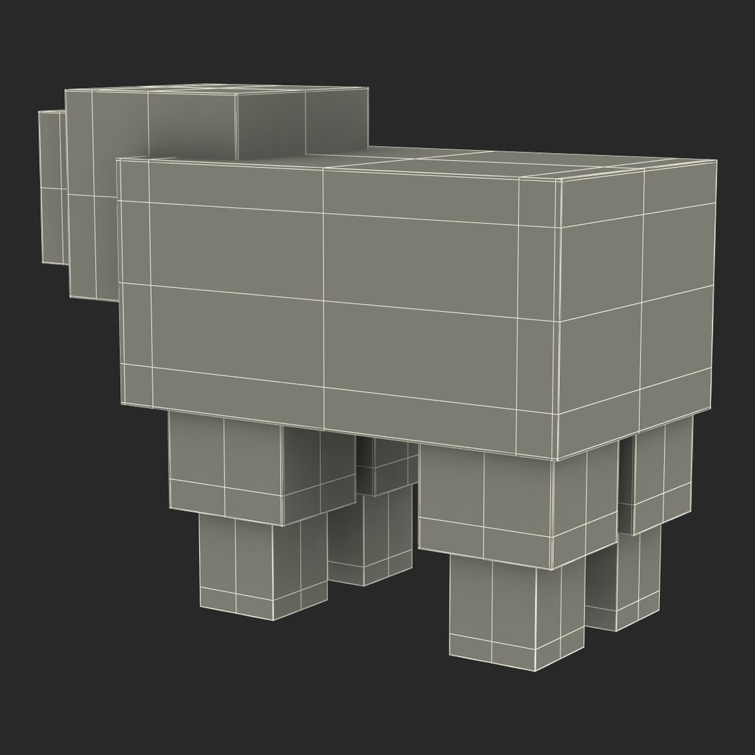 3d minecraft sheep model