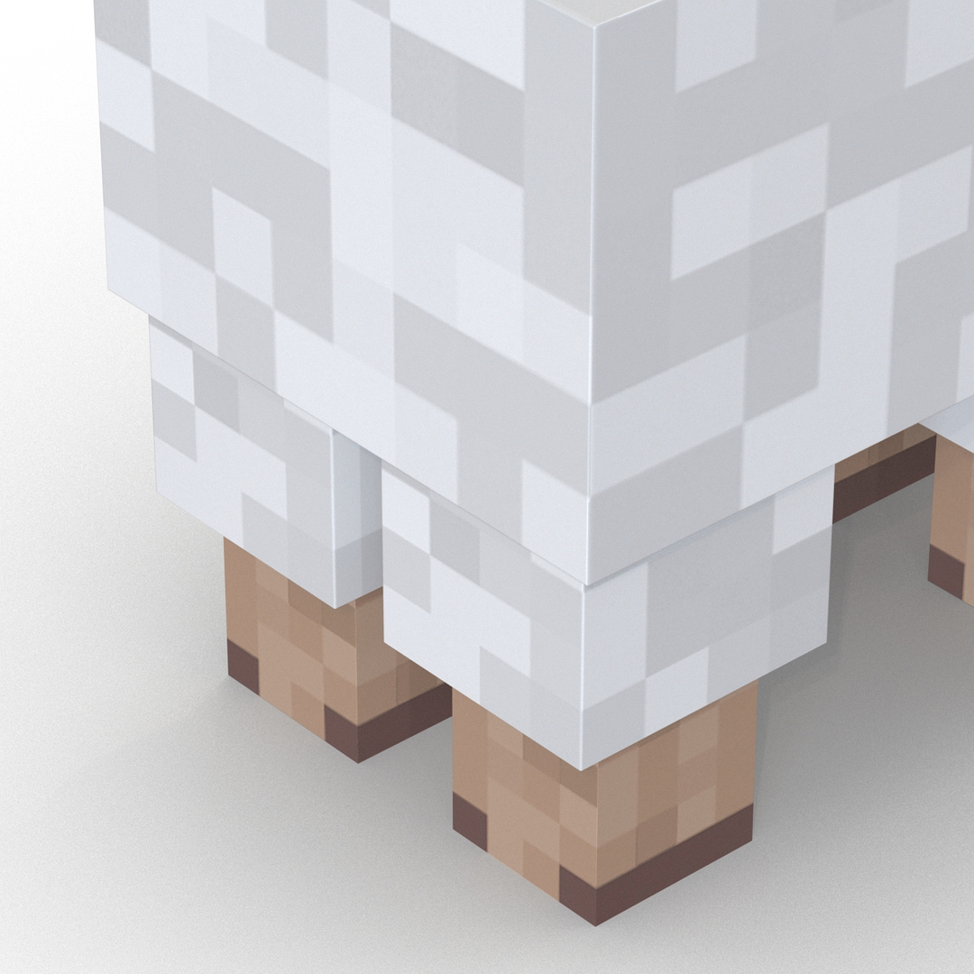 3d minecraft sheep model