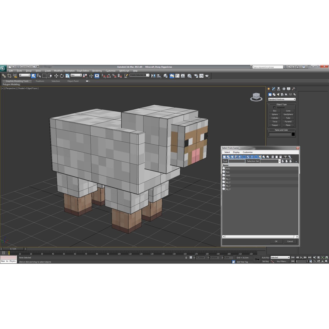 3d minecraft sheep model