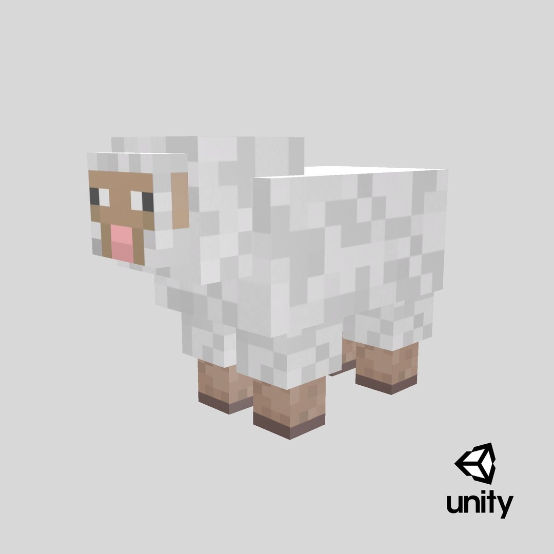 3d minecraft sheep model