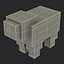 3d Minecraft Sheep Model