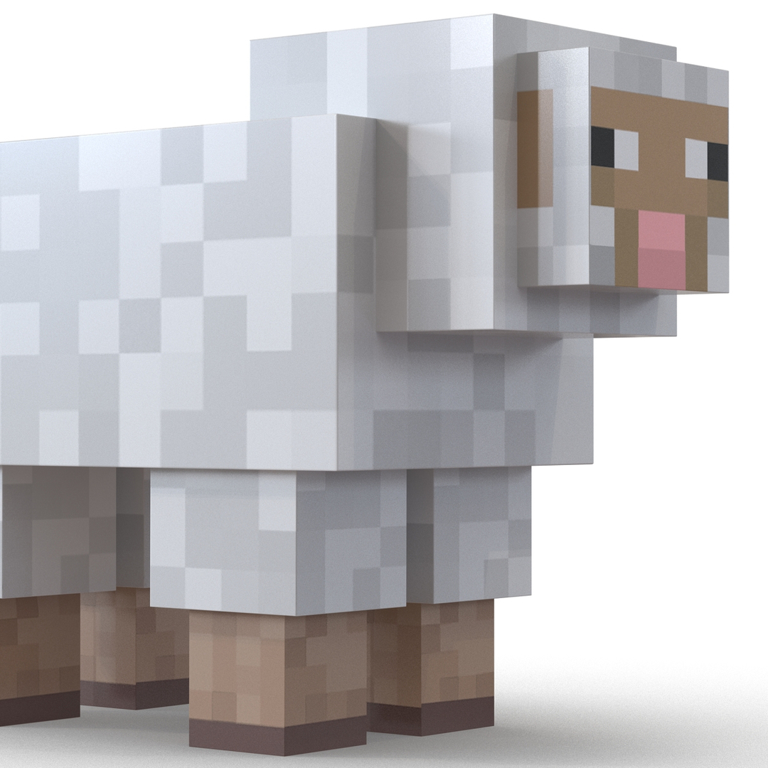 3d minecraft sheep model