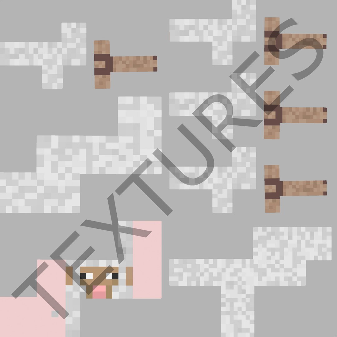 3d minecraft sheep model