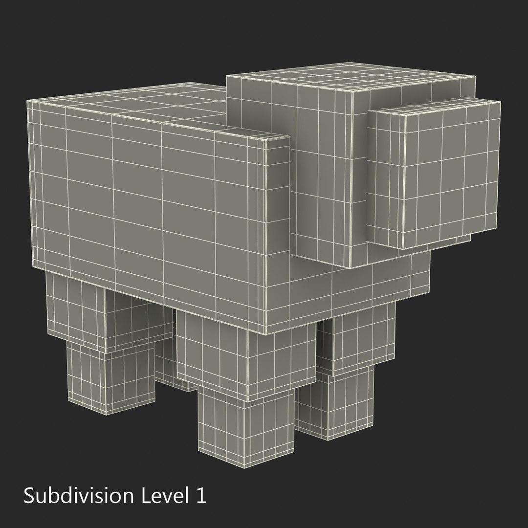 3d minecraft sheep model