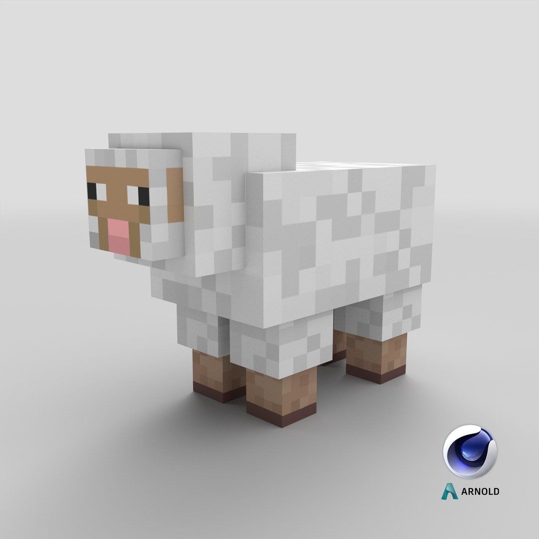 3d minecraft sheep model