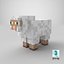3d Minecraft Sheep Model