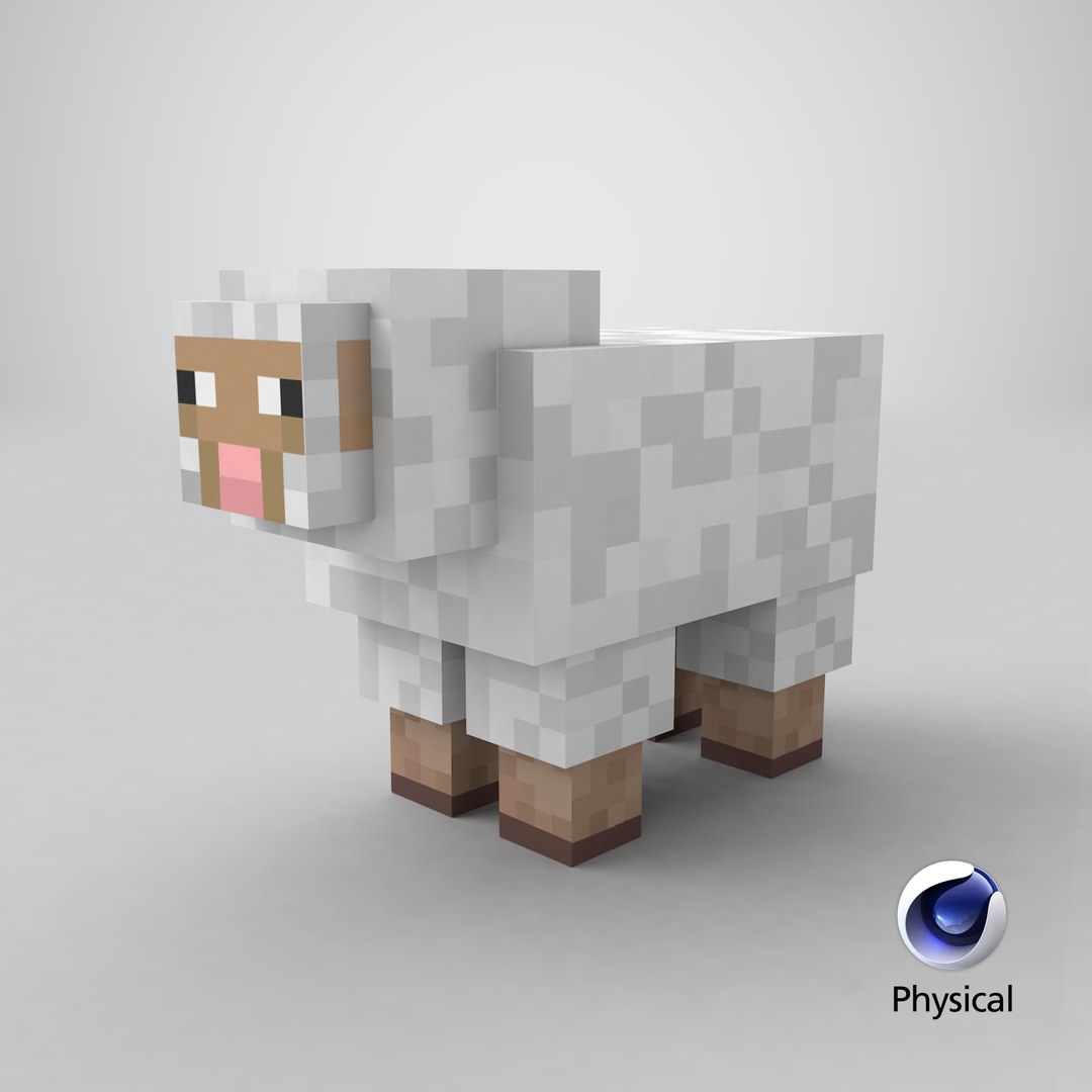 3d minecraft sheep model