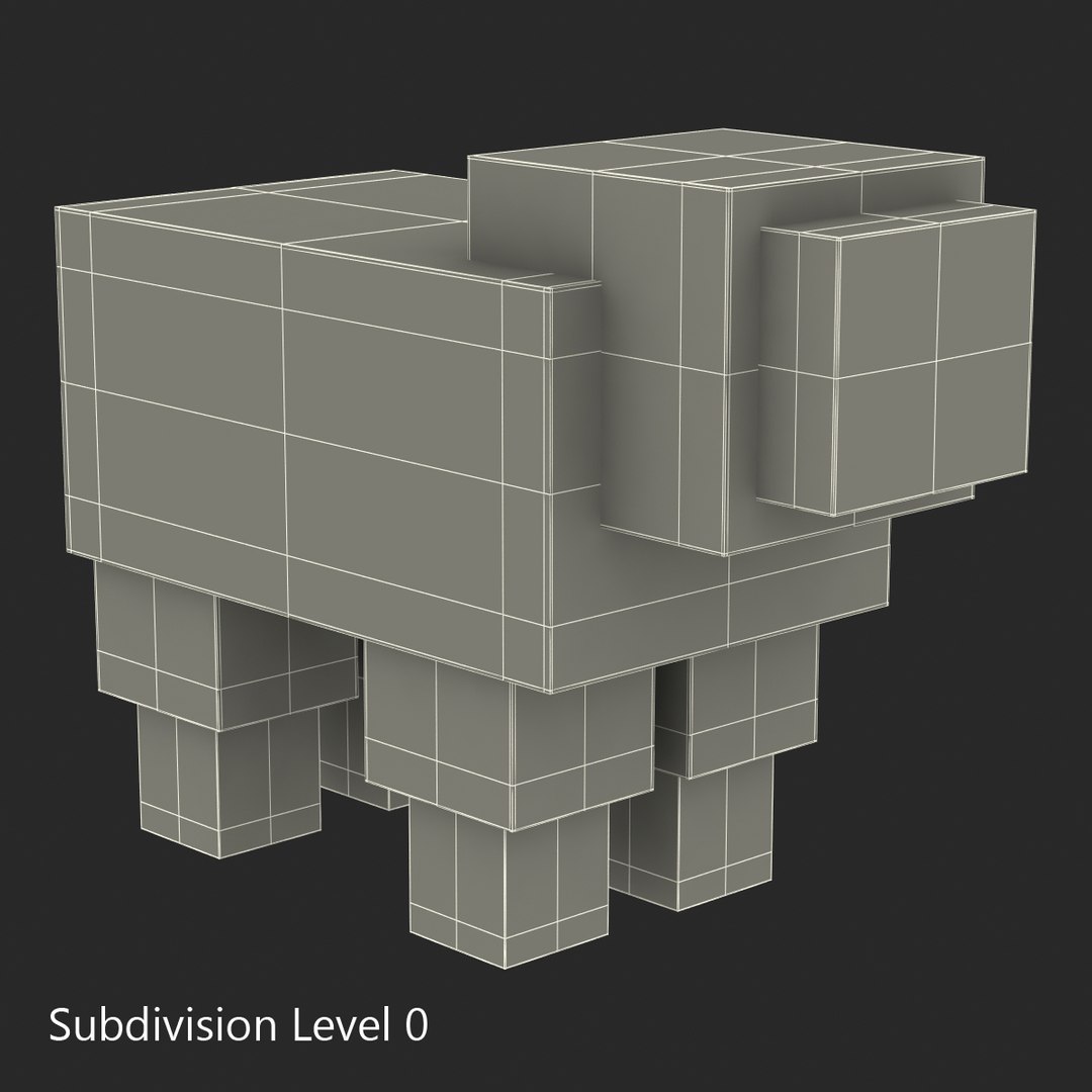 3d minecraft sheep model