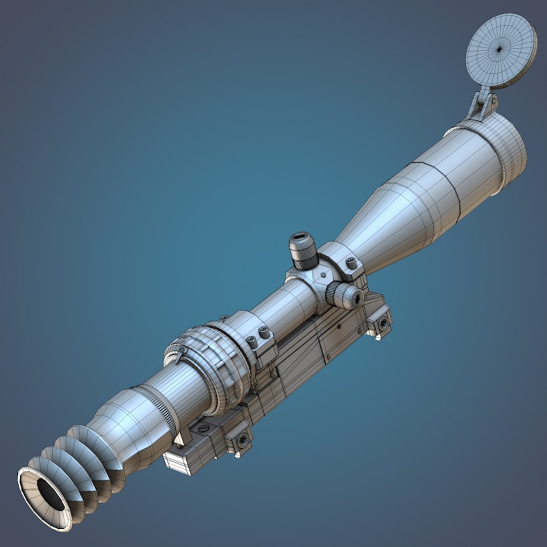 3-10x 1p69 sniper rifle 3d model
