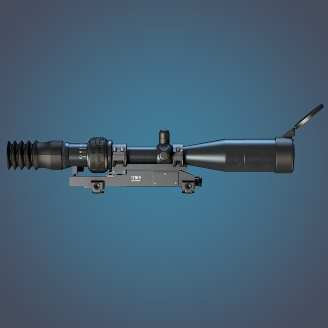 3-10x 1p69 sniper rifle 3d model
