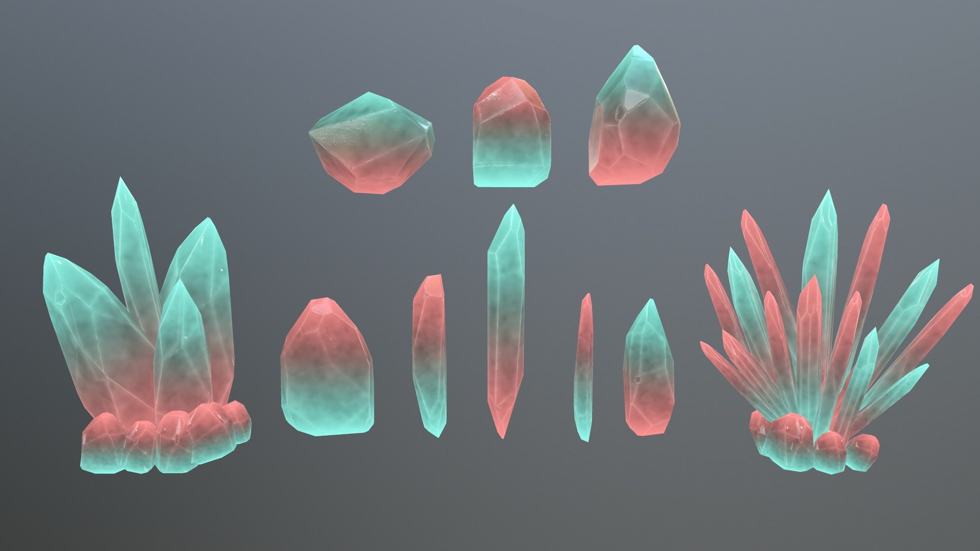 3D Crystal Set - TurboSquid 1757369
