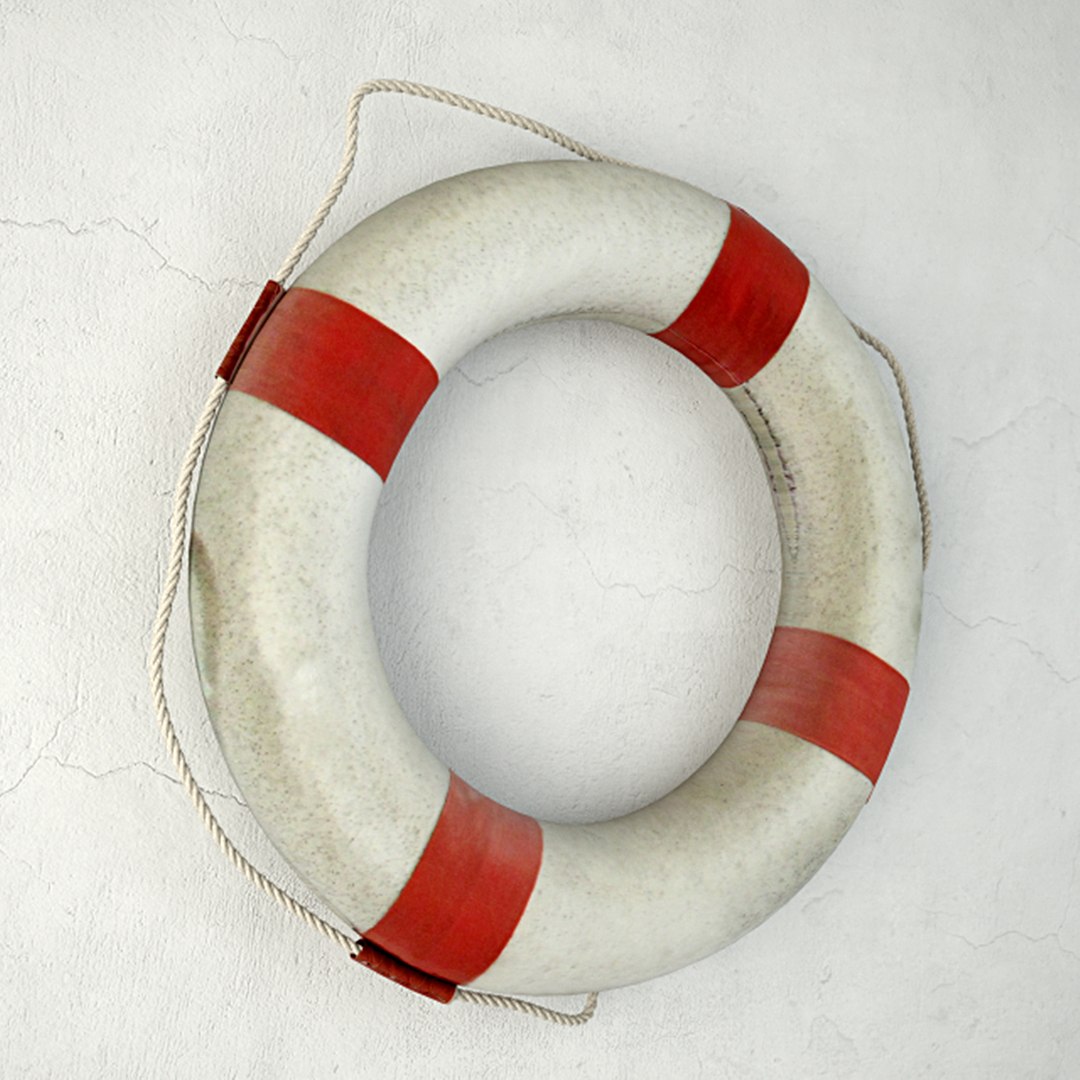Red White Life Preserver 3D Model - TurboSquid 1212502