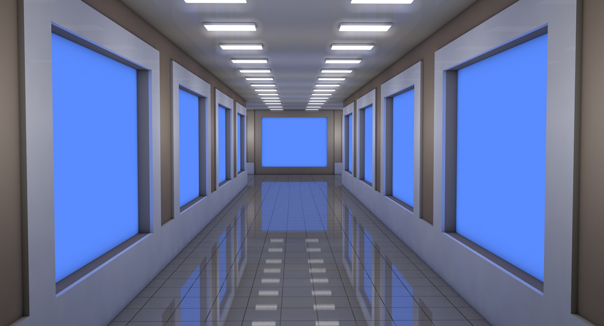 Sci Fi Corridor Scene Model - TurboSquid 1553094