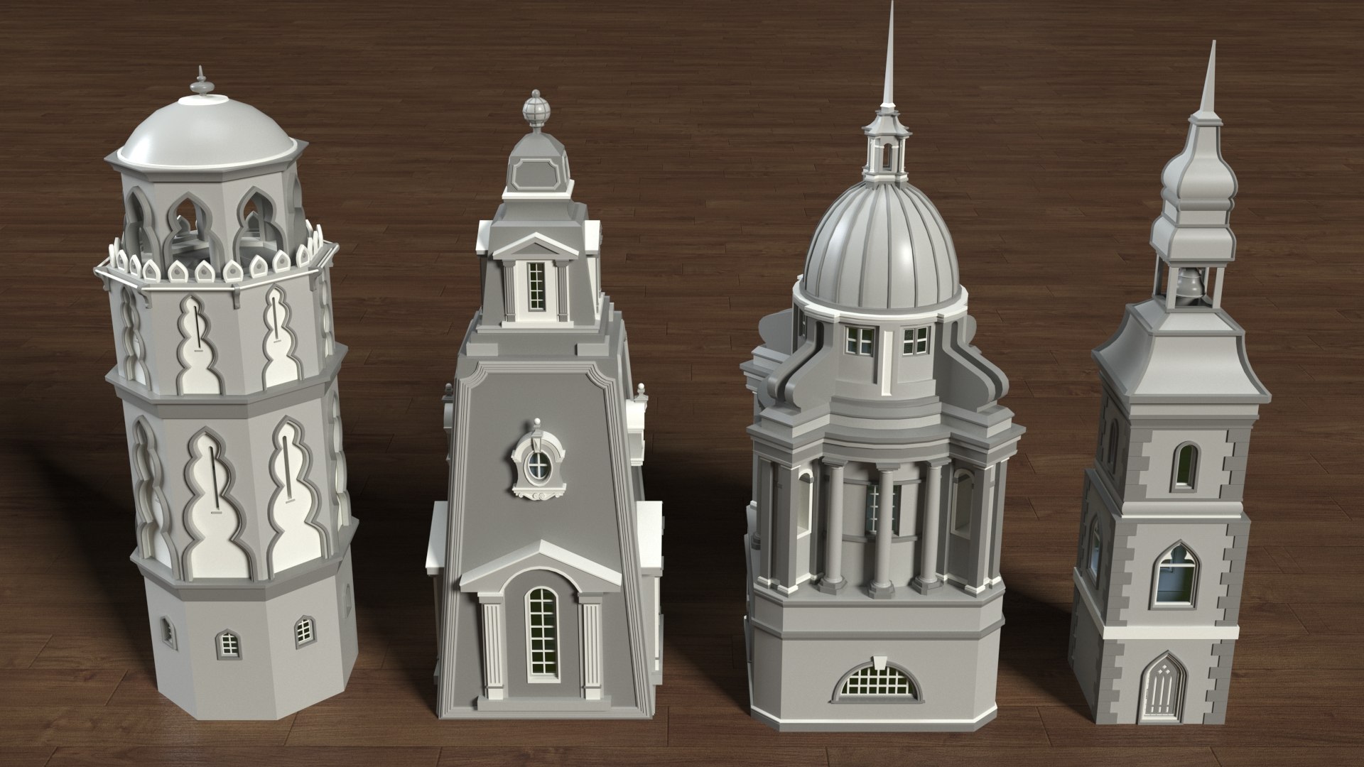 3D Model Building Towers Collection 2 - 20 Pieces - TurboSquid 2181000