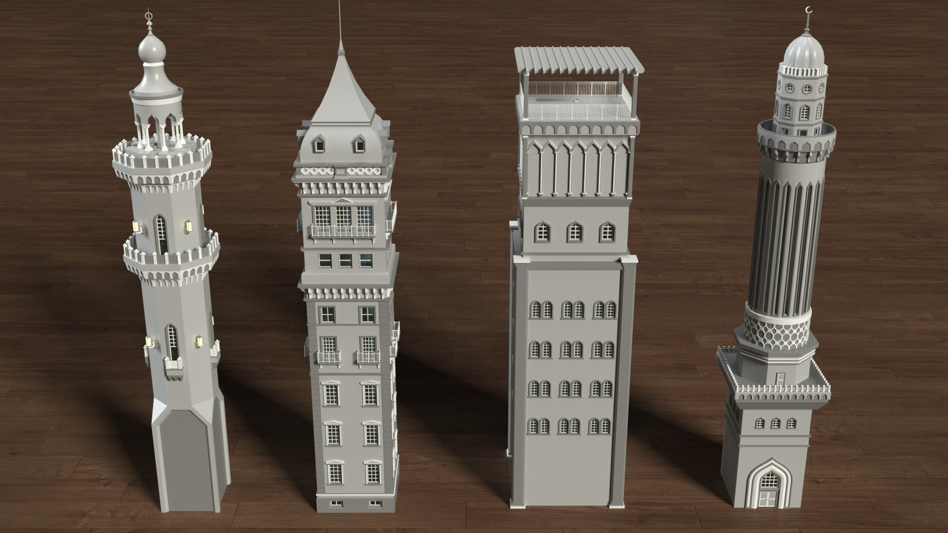 3D model Building Towers Collection 2 - 20 pieces - TurboSquid 2181000