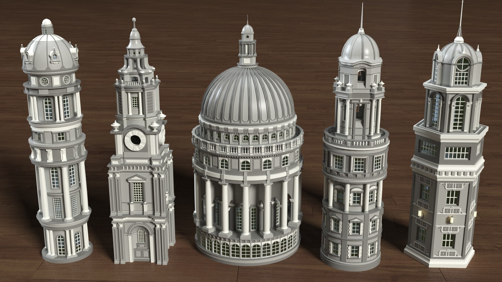 3D Model Building Towers Collection 2 - 20 Pieces - TurboSquid 2181000