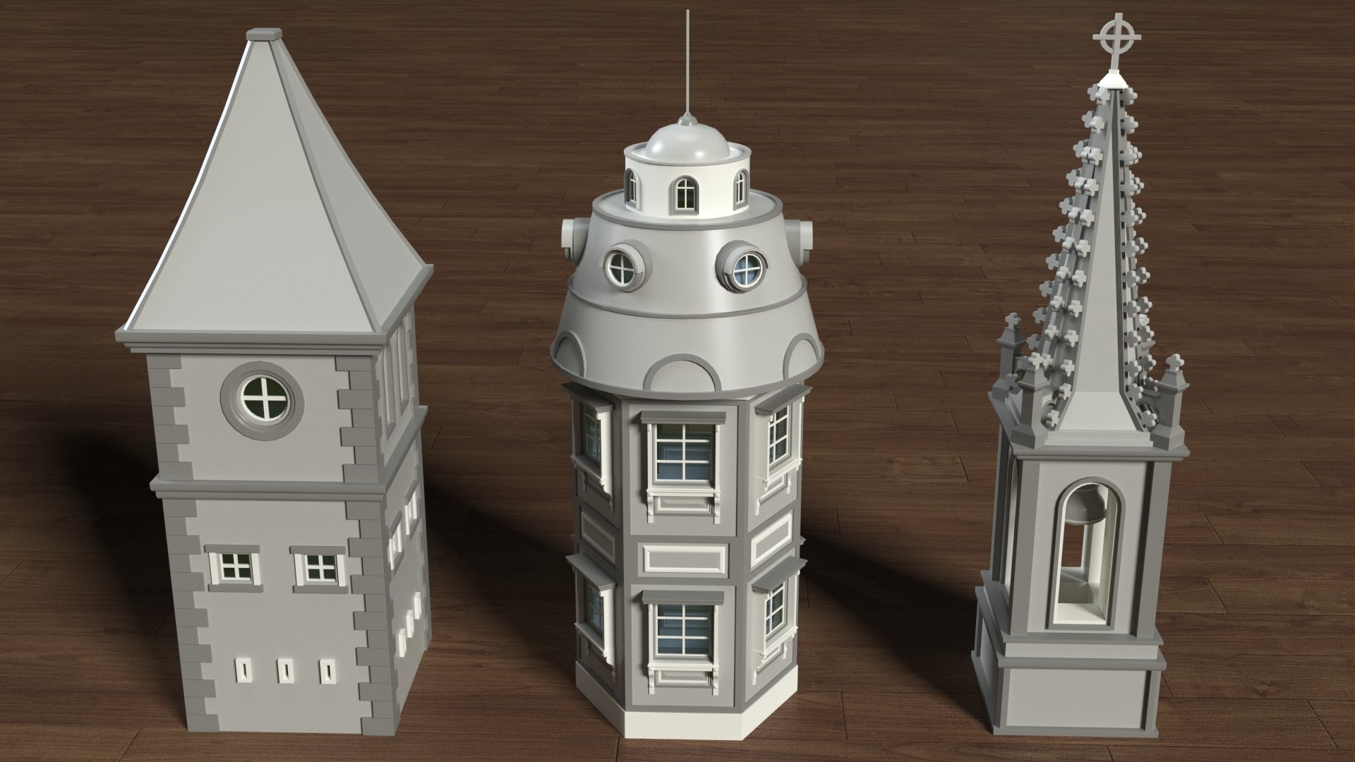 3D Model Building Towers Collection 2 - 20 Pieces - TurboSquid 2181000